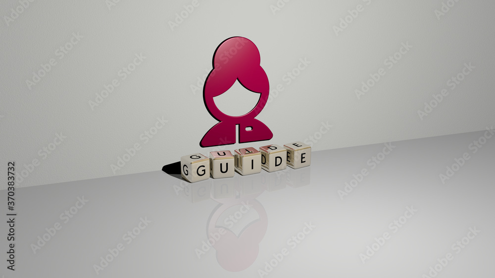 3D graphical image of GUIDE vertically along with text built by ...