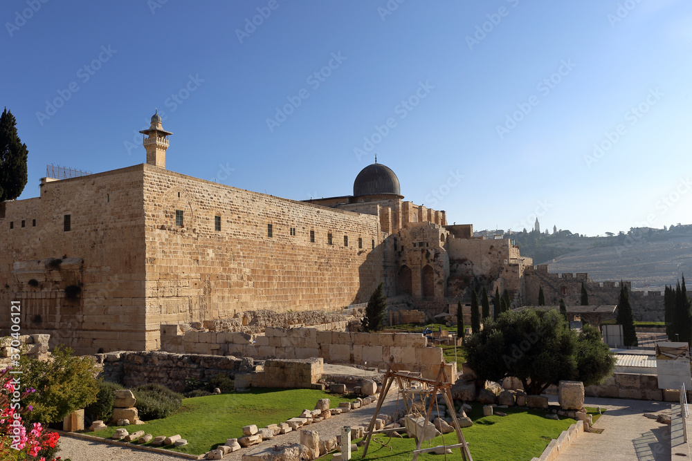 Dome of the Rock.Temple Mount. Al-Aqsa Mosque. Dome of the Rock.Temple ...