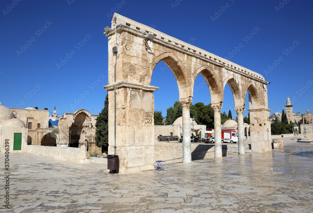 Dome of the Rock.Temple Mount. Al-Aqsa Mosque. Dome of the Rock.Temple ...
