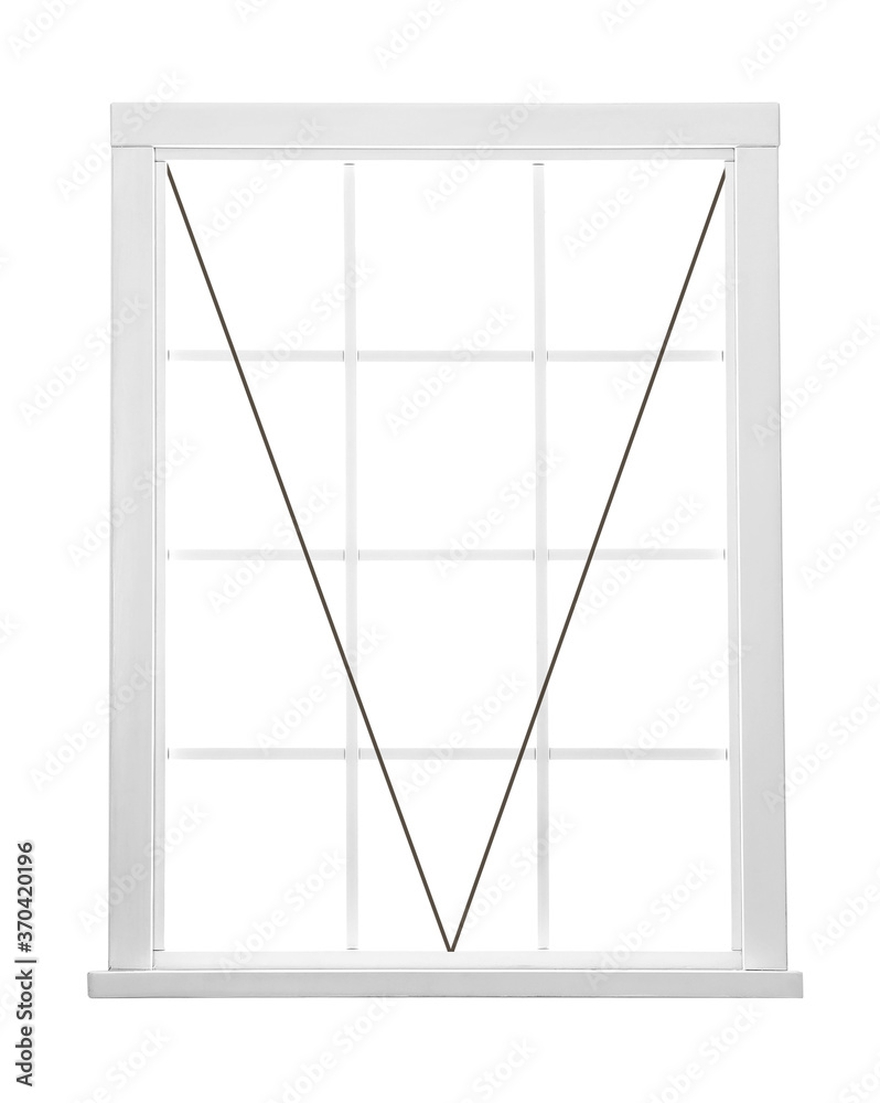 Modern awning window with opening type lines on white background Stock ...