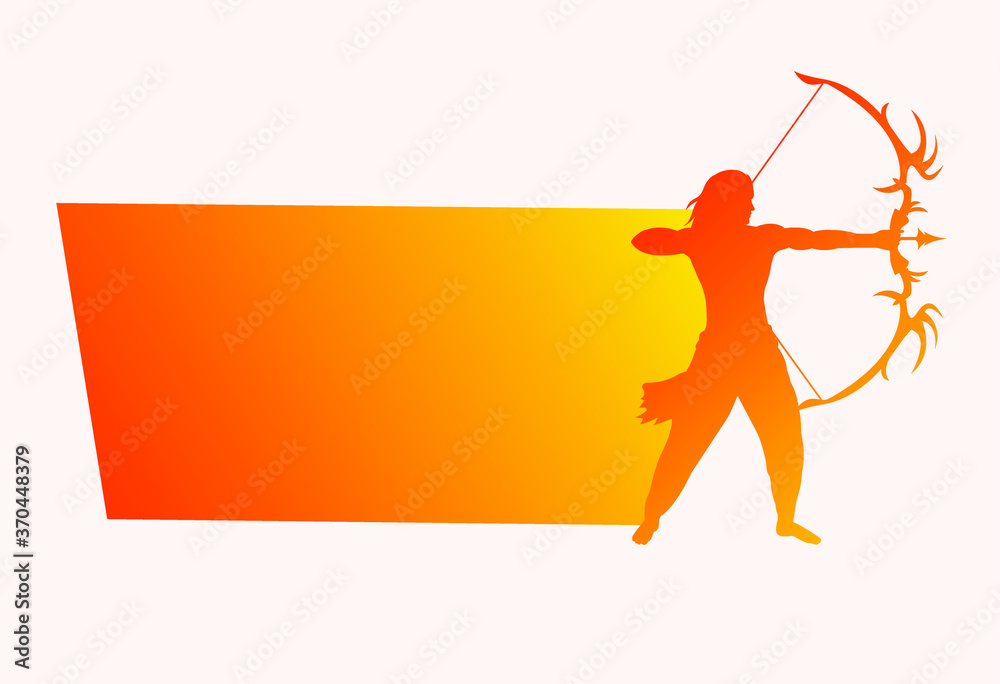 Lord rama Trendy banner template graphic trendy silhouette orange ...