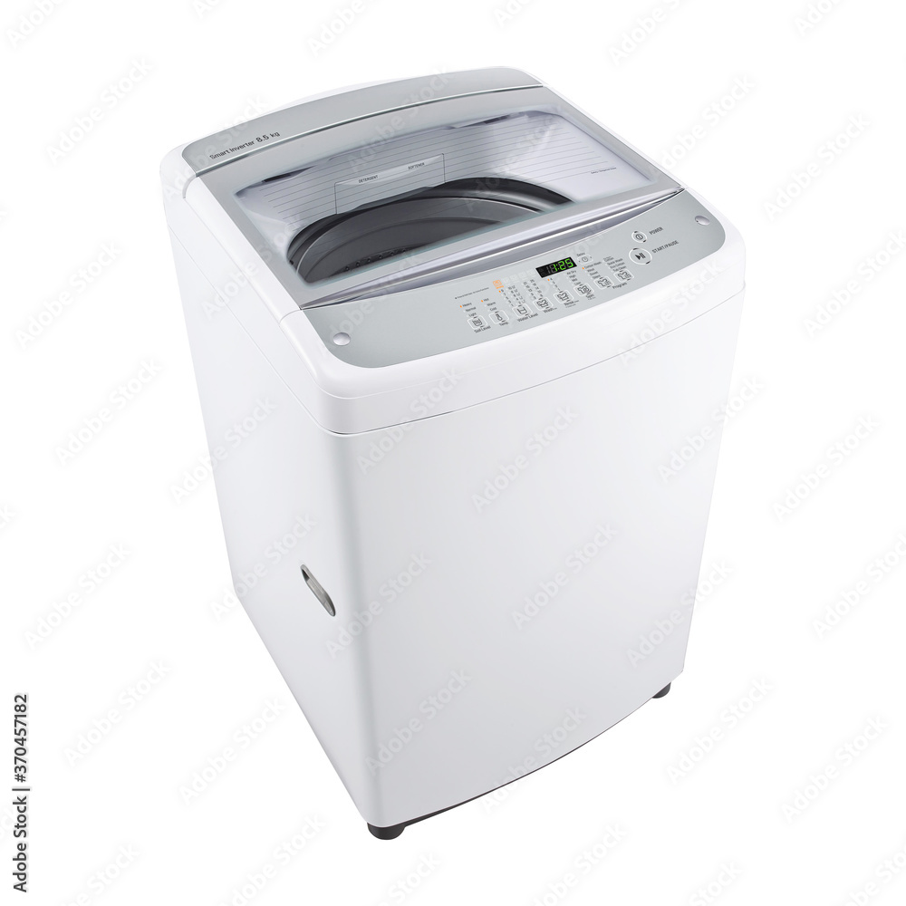 Top Load Washing Machine with Integrated Control Panel Isolated on ...