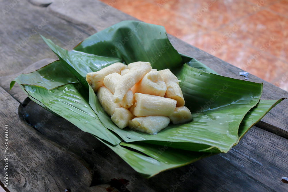 Tapai or Tape or Peuyeum are traditional food snack from indonesia ...