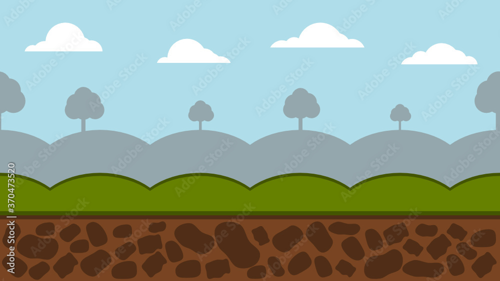 Vector illustration of an abstract background. Simple 2d game ...
