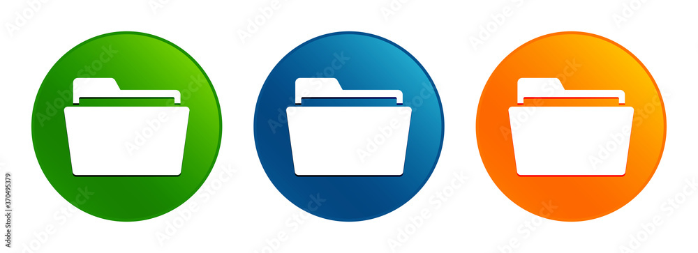 Folder icon liquid design round button set illustration Stock Vector ...