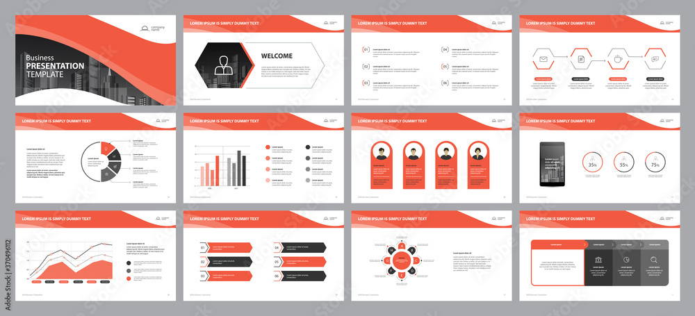 template presentation design and page layout design for brochure ,book ...