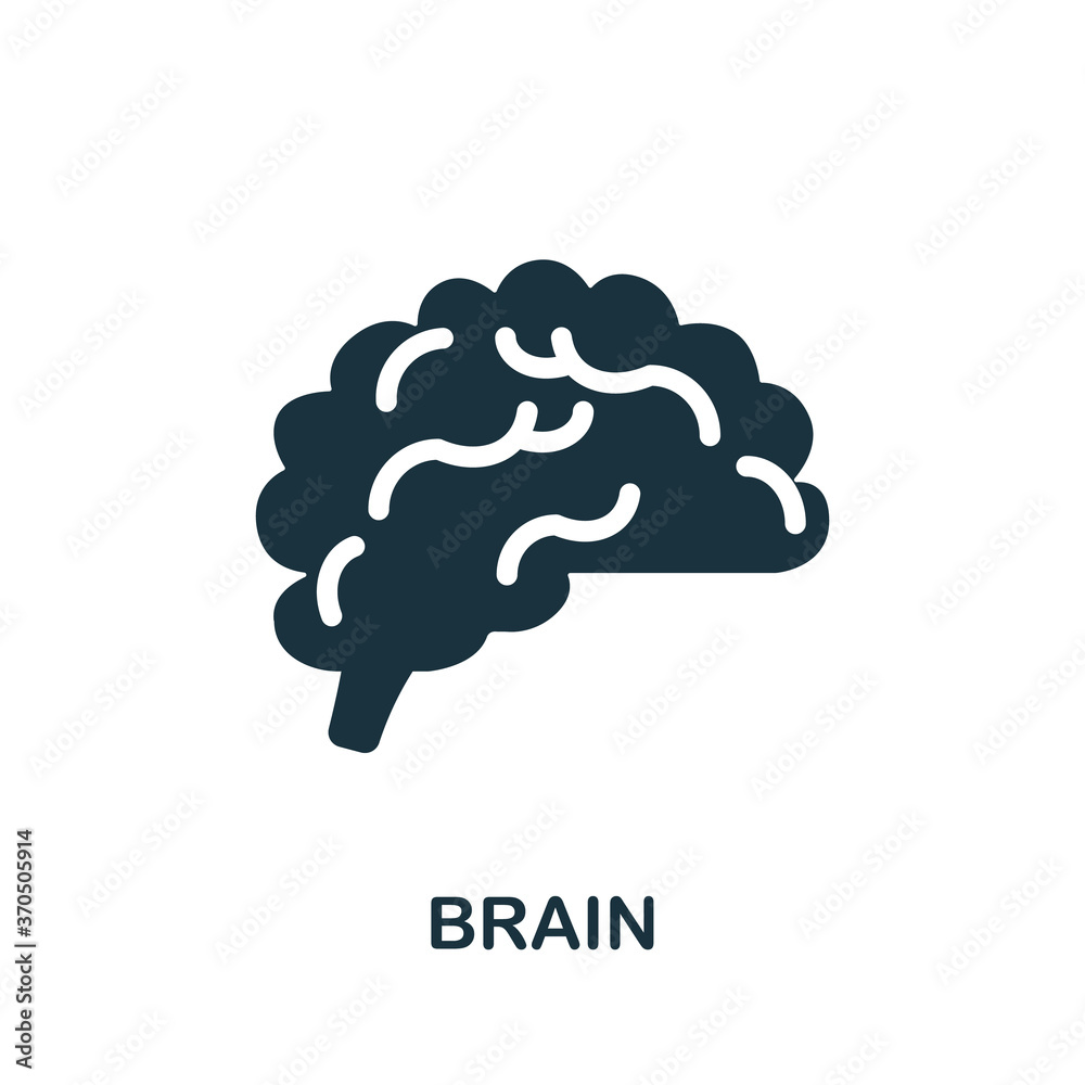 Brain icon. Simple element from internal organs collection. Creative ...