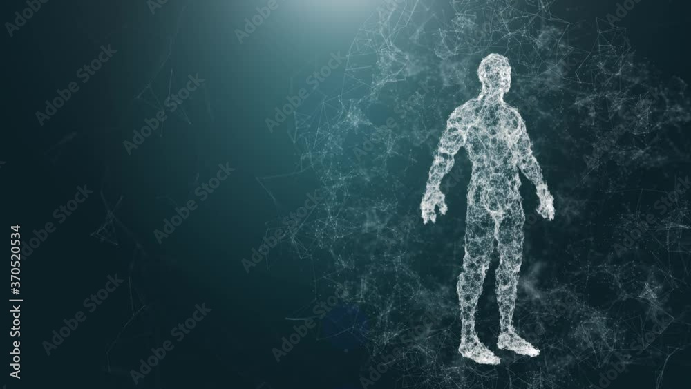 Digital human male model. Concept of AI man synergy, digital avatar ...