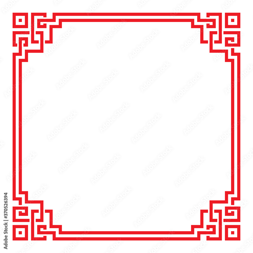 chinese border frame 35 Stock Vector | Adobe Stock