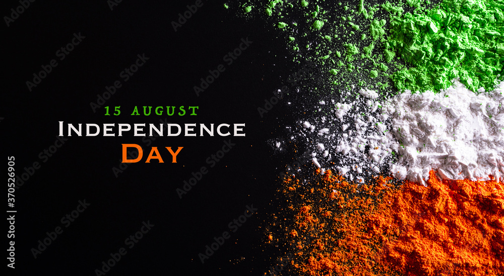 Indian Independence Day celebration background concept. Symbolic flag ...