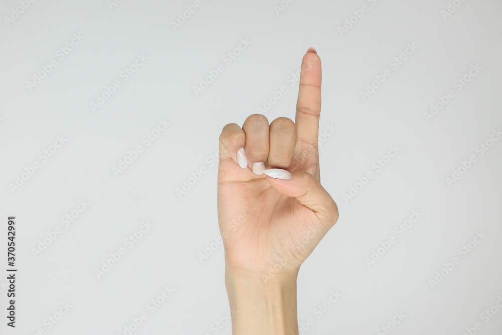 Finger Spelling the Alphabet in American Sign Language (ASL). The ...