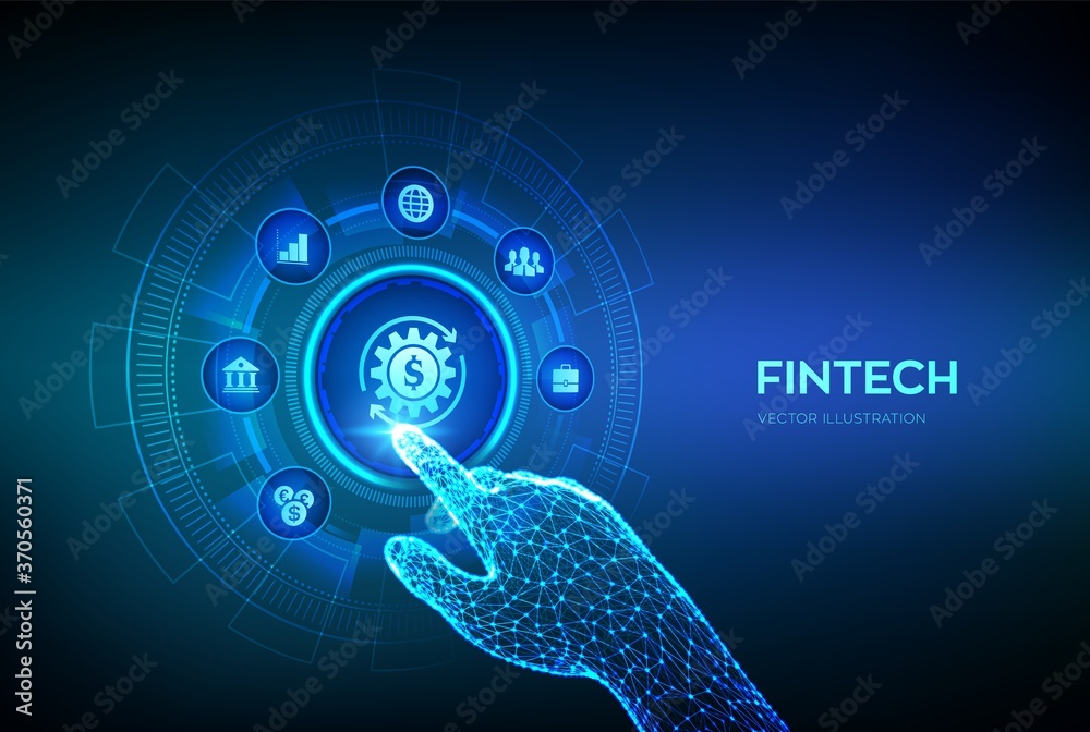 Fintech. Financial technology, online banking and crowdfunding ...