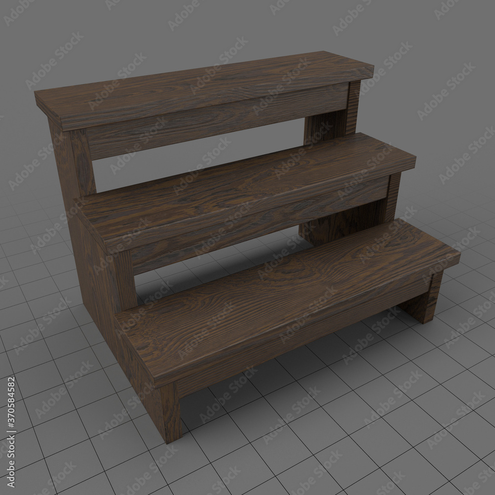 Step stool 1 Stock 3D asset | Adobe Stock
