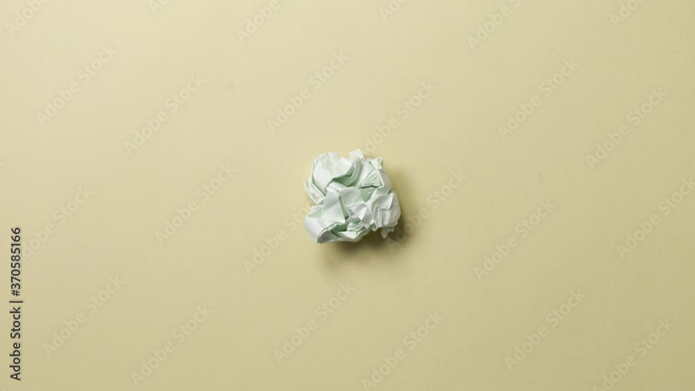 Crumpled paper ball stop motion animated set of icons and signs. Home ...