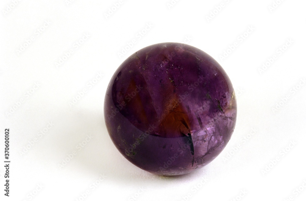 Ametrine Stone against White Background Stock Photo | Adobe Stock
