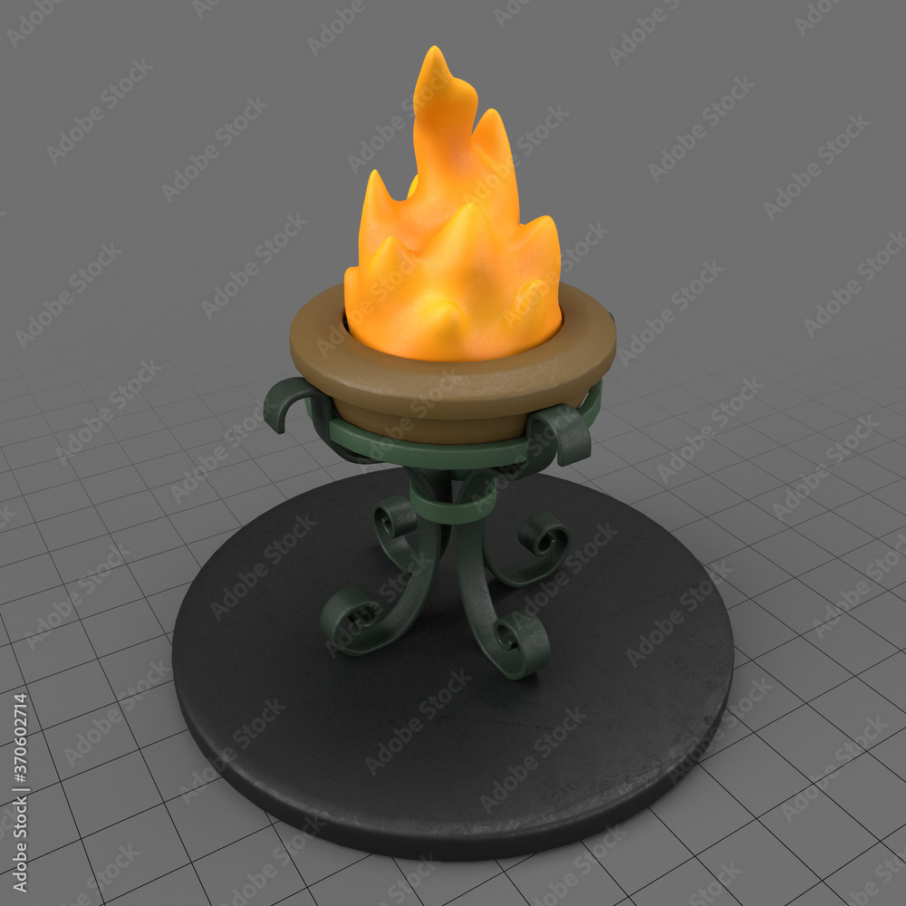 Miniature brazier Stock 3D asset | Adobe Stock