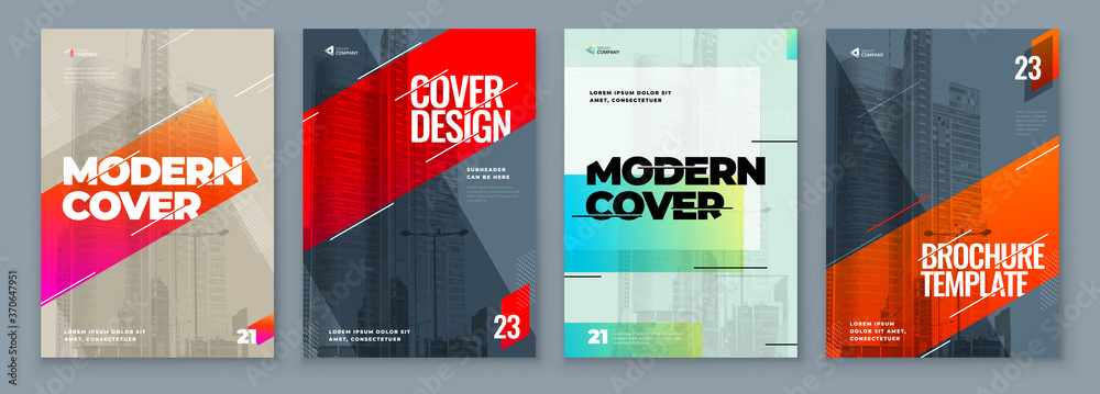 Set of Brochure Design Cover Template for Brochure, Catalog, Layout ...