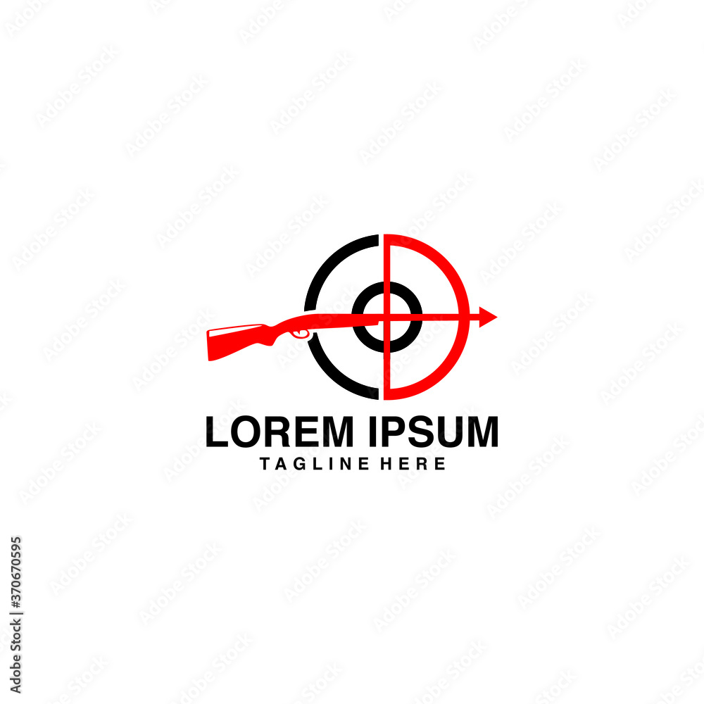 Air Rifle With Target Logo Vector Icon Illustration Stock Vector ...