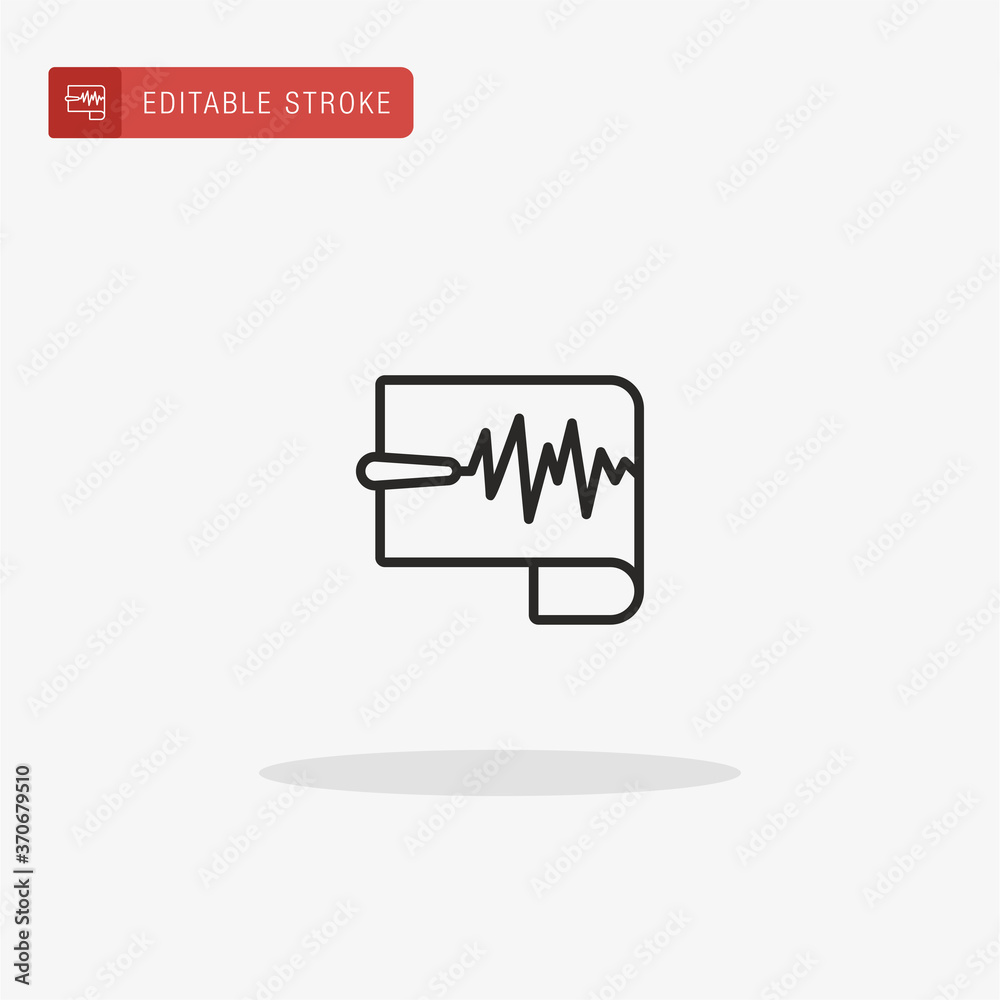 Seismometer icon vector. Seismometer icon for presentation. Stock ...