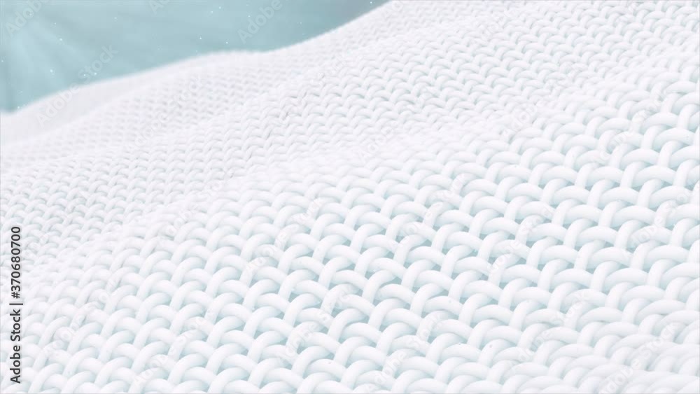 Close-up fabric fiber in underwater. fiber with spiral surface with ...