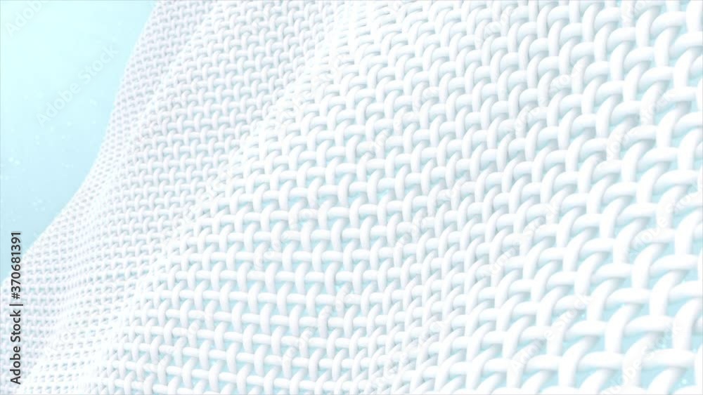 Close-up fabric fiber in underwater. fiber with spiral surface with ...