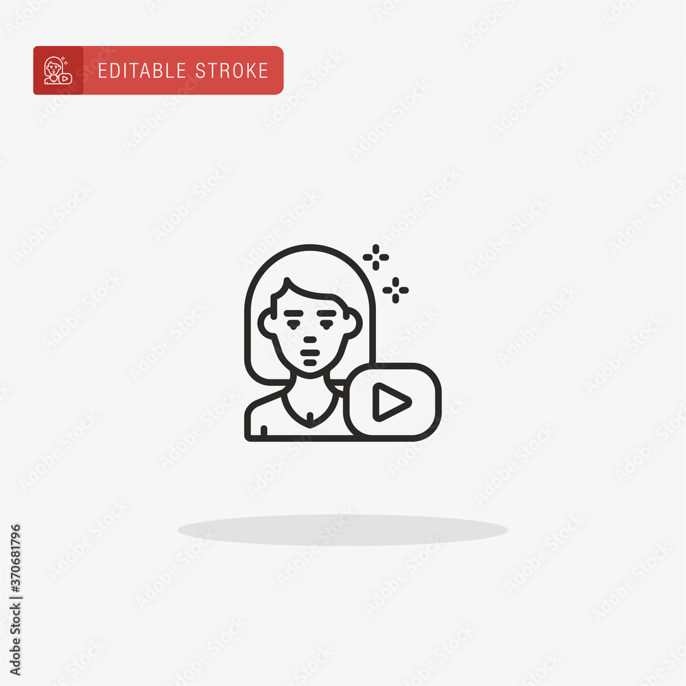 Youtuber icon vector. Youtuber icon for presentation. Stock Vector ...