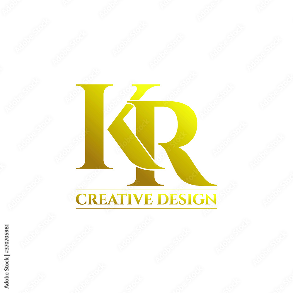 Letter KR luxury logo design vector Stock Vector | Adobe Stock