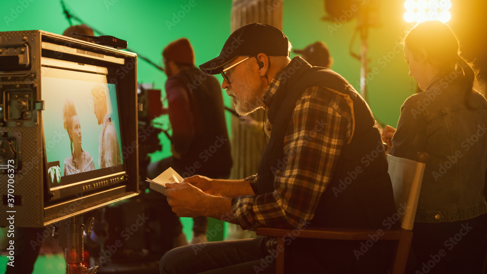 Director Looks at Display Controls Shooting Period Drama Movie. Green ...