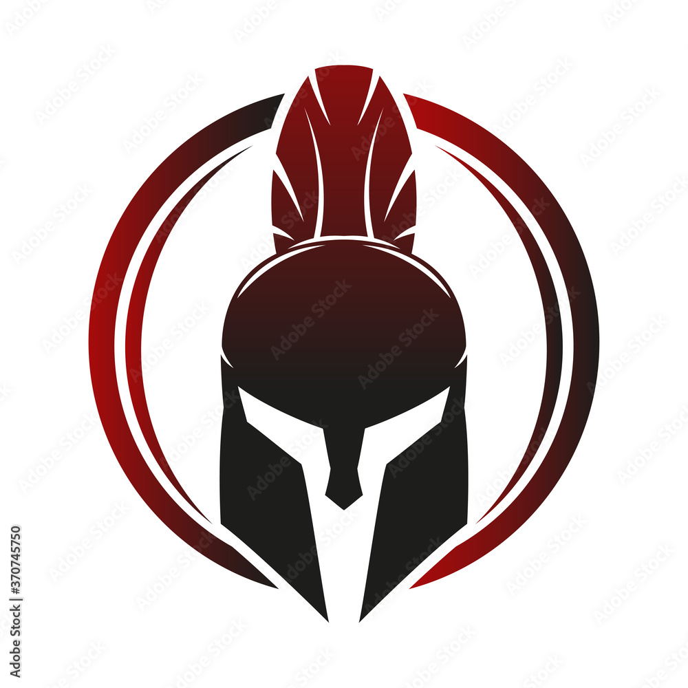 Spartan helmet icon isolated on white background. Stock Vector | Adobe ...