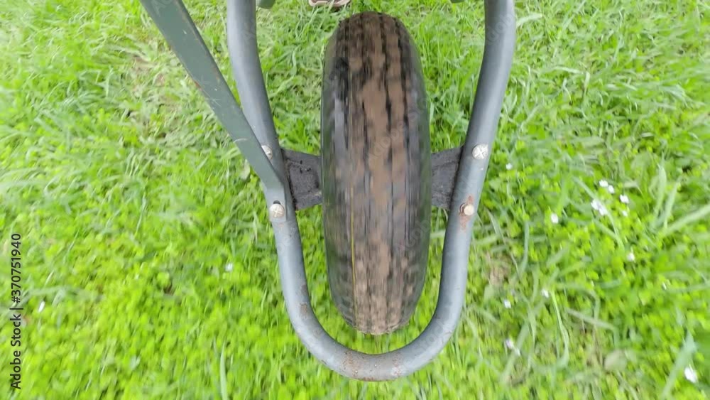 Point of view, first perspective. Work in the field concept. Close-up ...