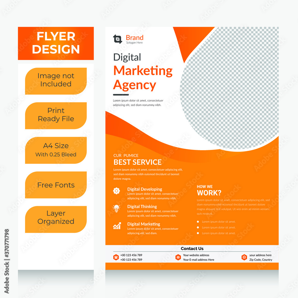 Flyer Template Layout Design. Corporate Business Flyer, Brochure ...