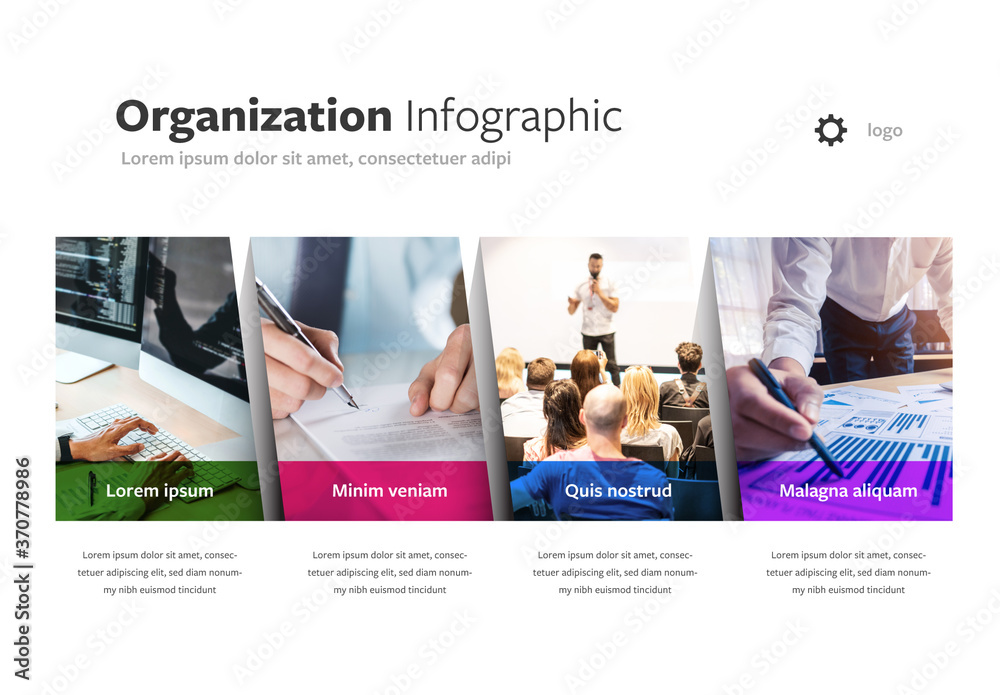 Organization Infographic Layout Stock Template | Adobe Stock