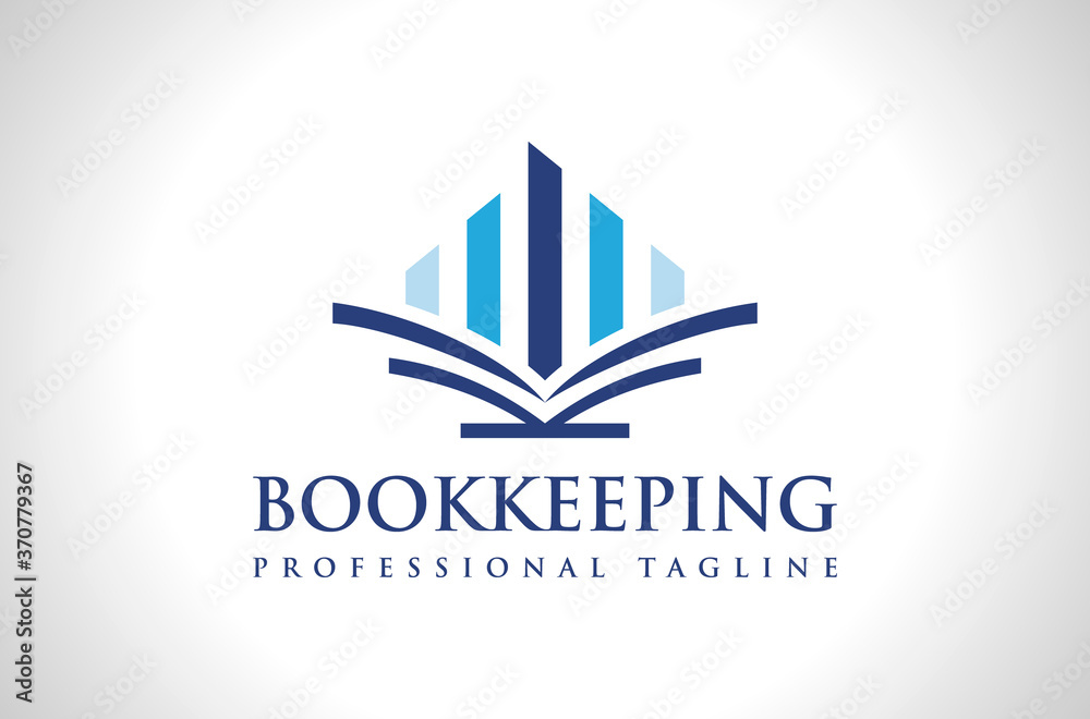 Professional Accounting Bookkeeping Logo Design Stock Vector | Adobe Stock