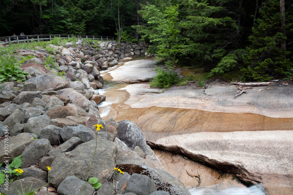 Table Rock, Over time, the rushing waters of the Flume Brook exposed ...