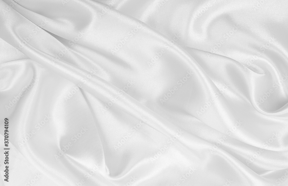 Smooth elegant white silk or satin luxury cloth texture as wedding ...