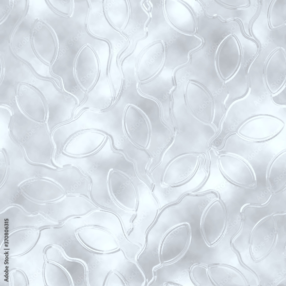 3d silver metallic effect foil. Seamless pattern. Abstract marble ...