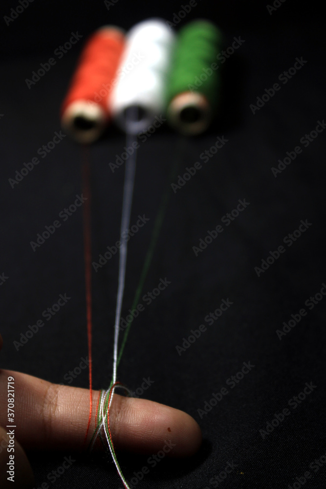 15 August India Independence Day concept, Indian flag made by tricolor ...