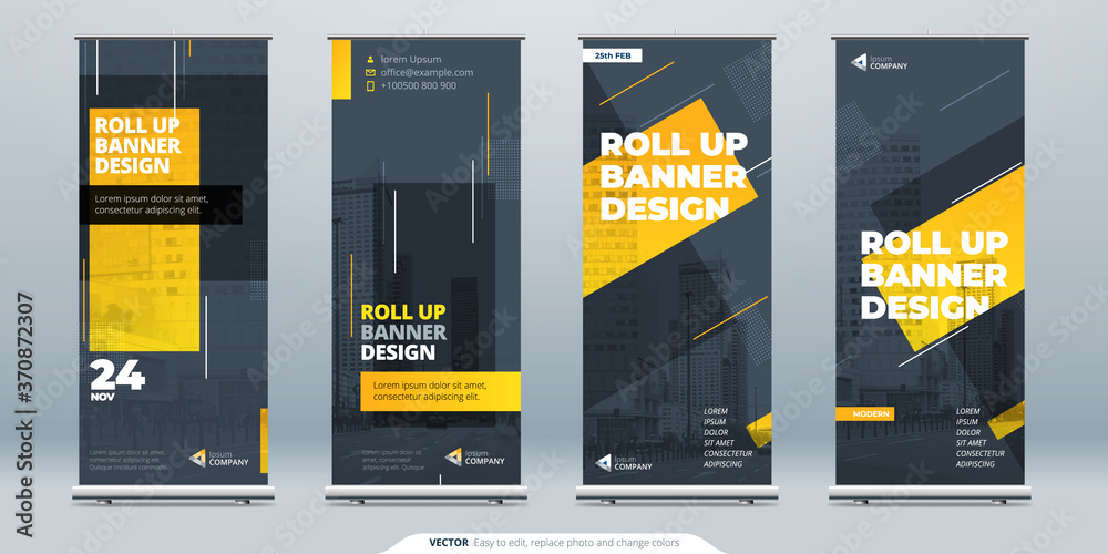 Business Roll Up Banner. Abstract Roll up background for Presentation ...