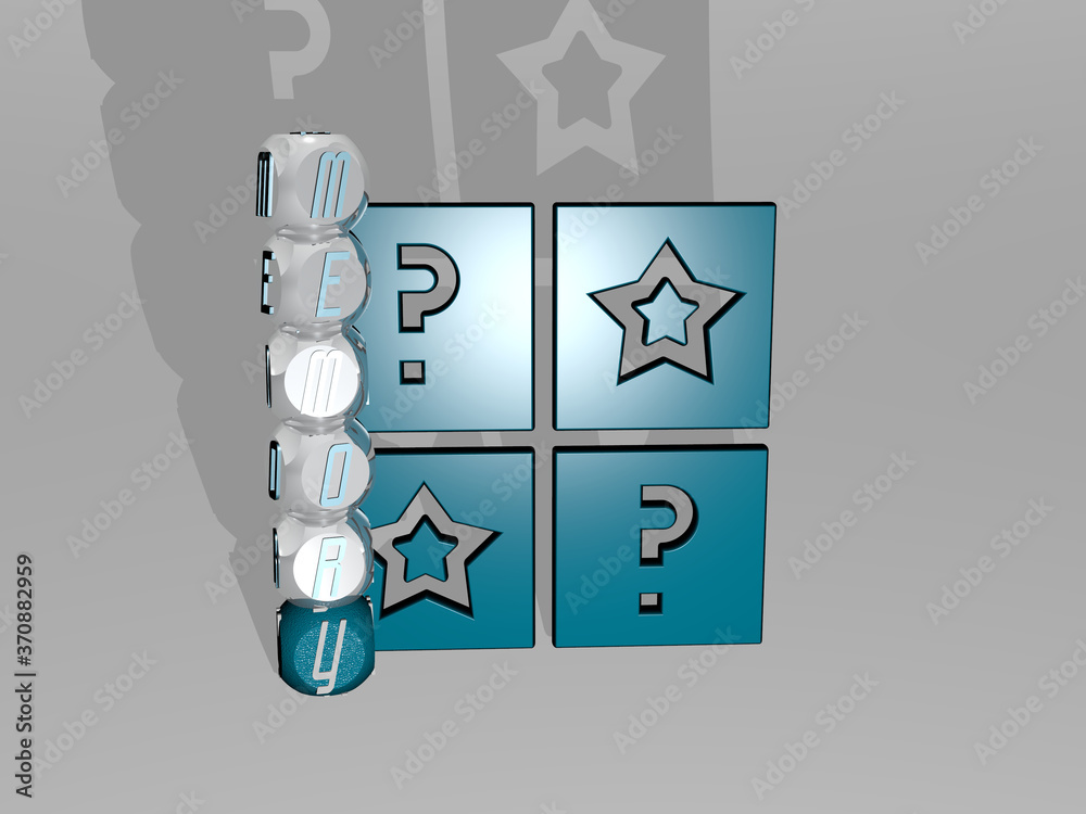 3D illustration of MEMORY graphics and text around the icon made by ...