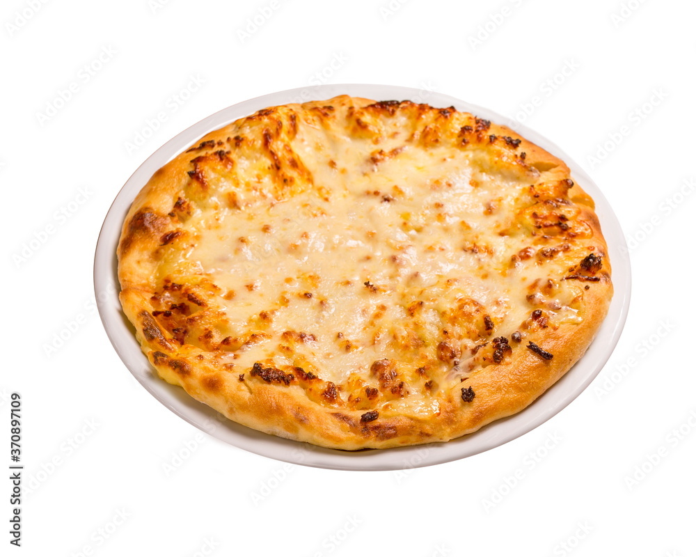 Khachapuri in Megrel. Isolated image on white background. Stock Photo ...