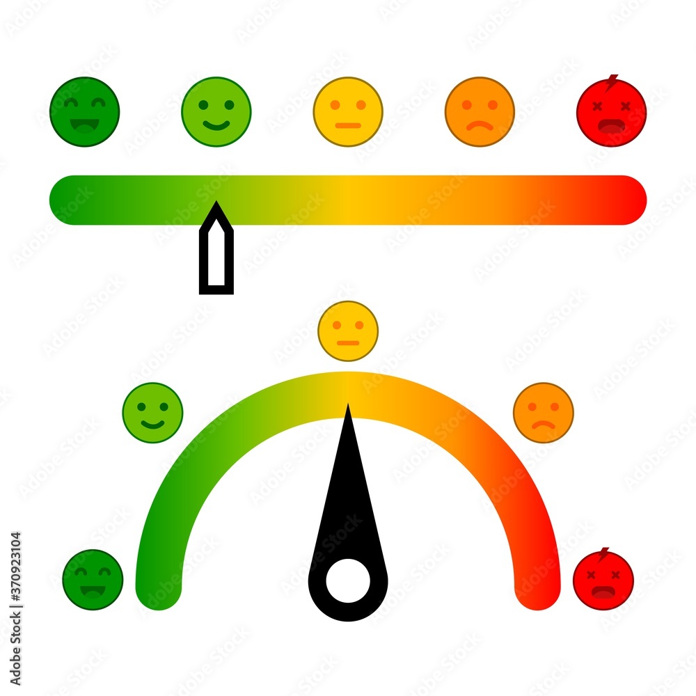 Color Scale With Arrow Set Scale Different Emotions Art Design From color-scale-with-arrow-set-scale-different-emotions-art-design-from