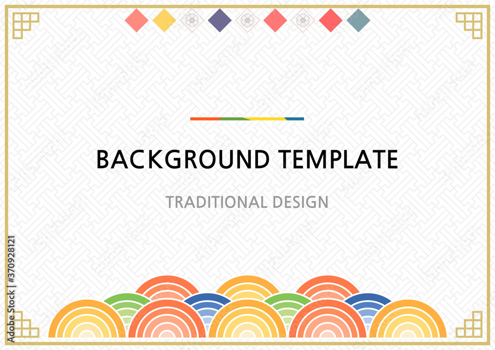 Korean traditional background template design Stock Vector | Adobe Stock