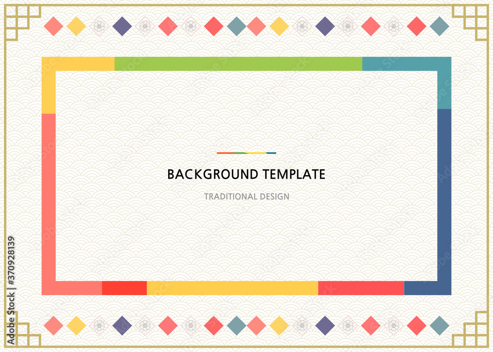 Korean traditional background template design Stock Vector | Adobe Stock