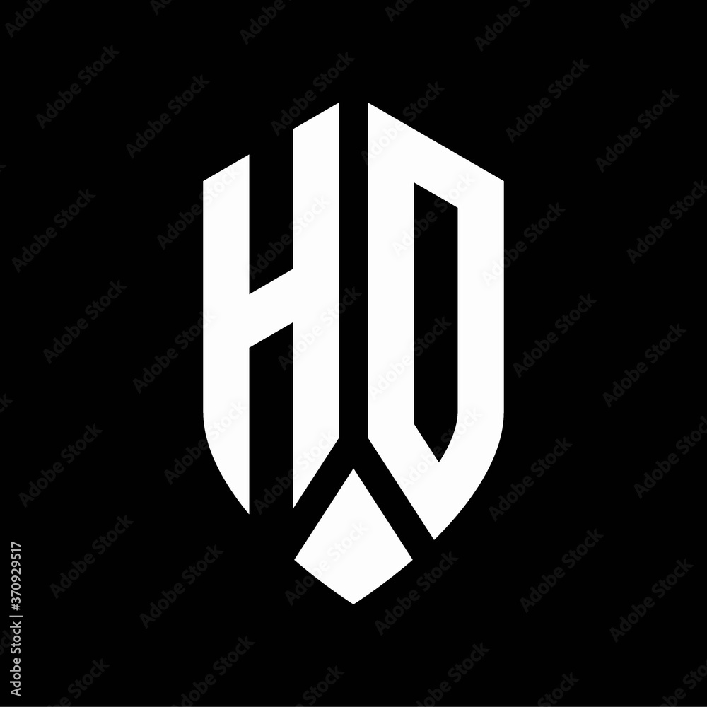 hd logo monogram with emblem shield style design template Stock Vector ...