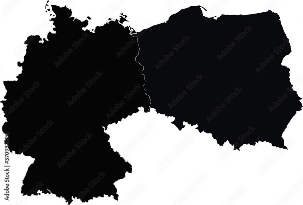 map of germany and poland Stock Vector | Adobe Stock