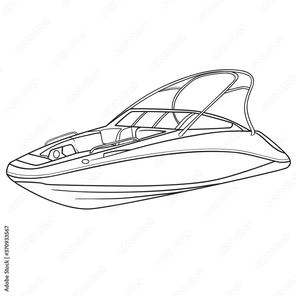 Ski Boat Coloring Pages