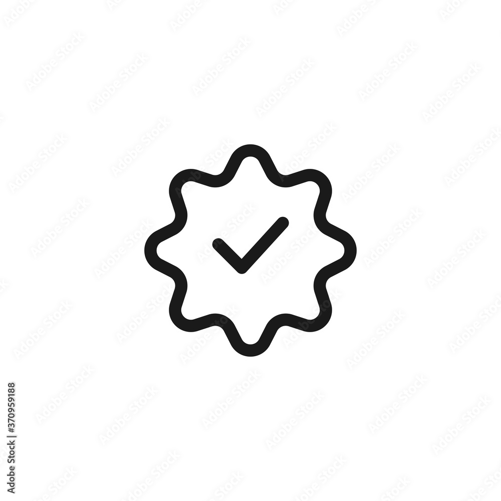 Verification badge icon. Approved symbol modern, simple, vector, icon ...