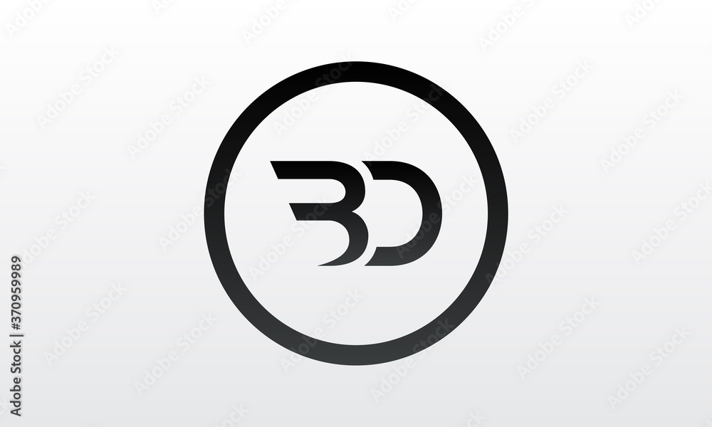 Initial BD Letter Logo With Creative Modern Business Typography Vector ...