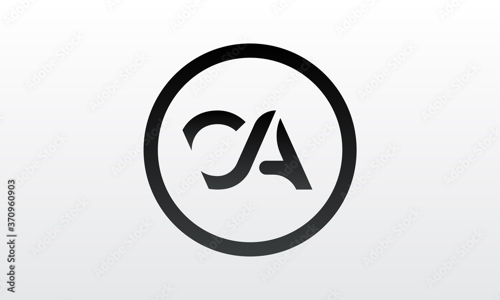 Initial CA Letter Logo With Creative Modern Business Typography Vector ...