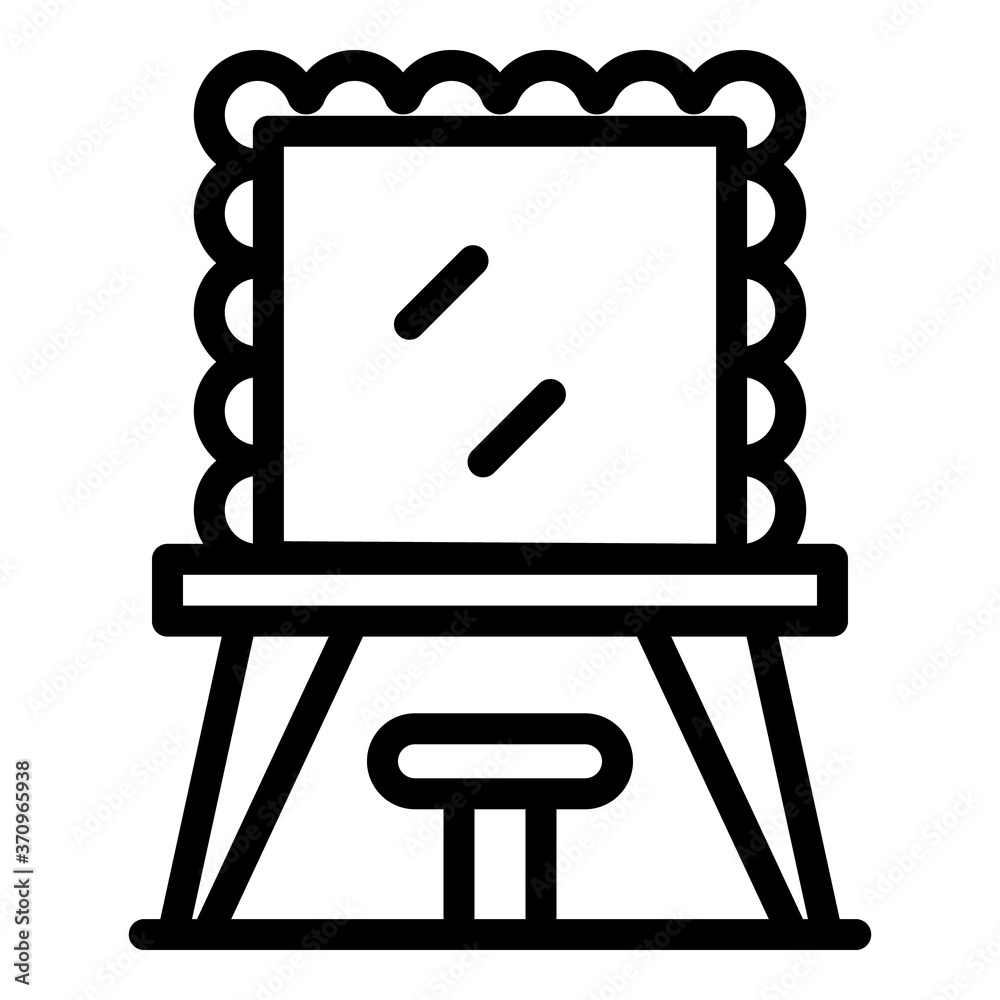 Mirror actor dressing room icon. Outline mirror actor dressing room ...